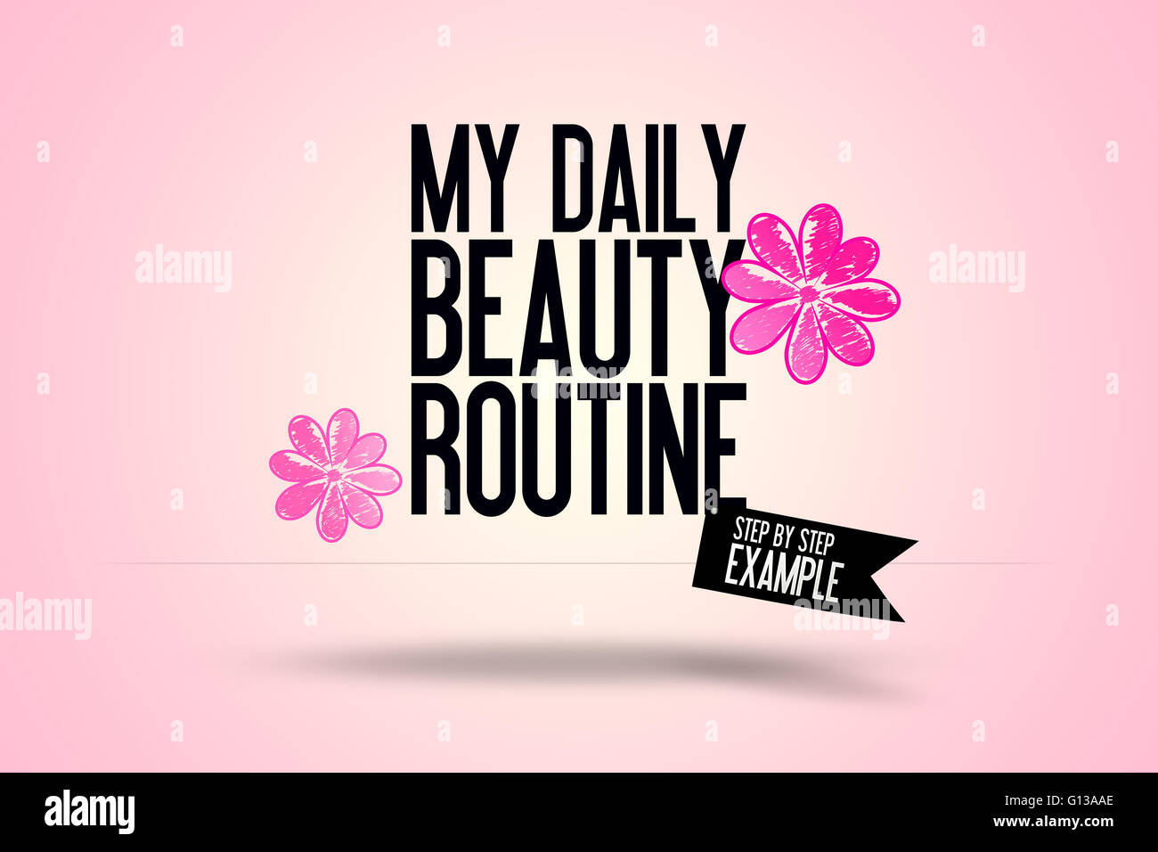My Daily Beauty Routine Cosmetic Illustration Background Image for ...