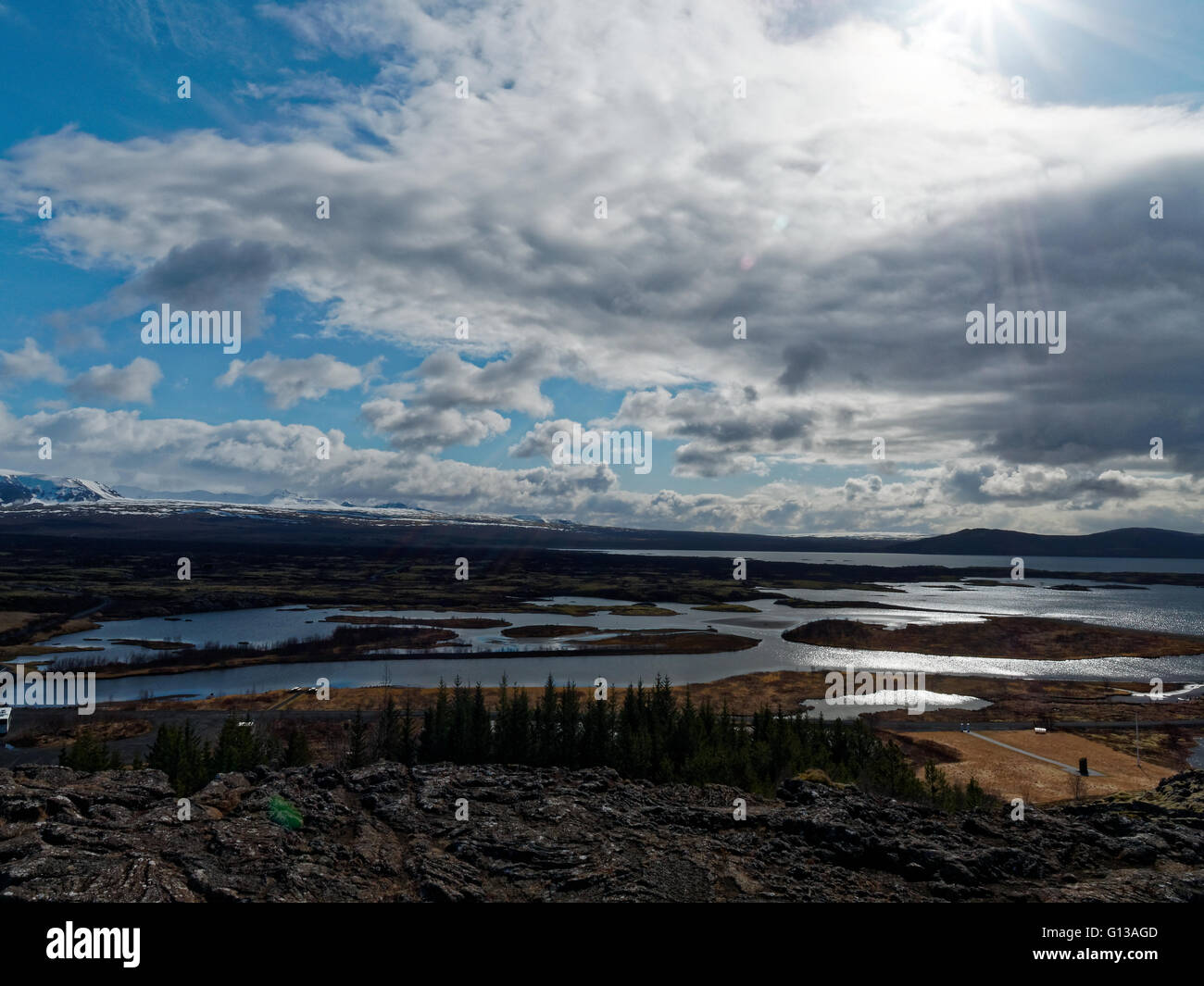 Almannagja fault line in the mid-atlantic ridge north american plate ...