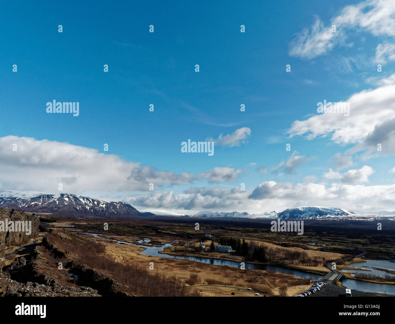 Almannagja fault line in the mid-atlantic ridge north american plate ...