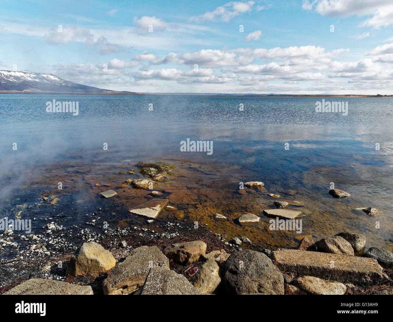 Fontana natural spring spa, Iceland Stock Photo - Alamy