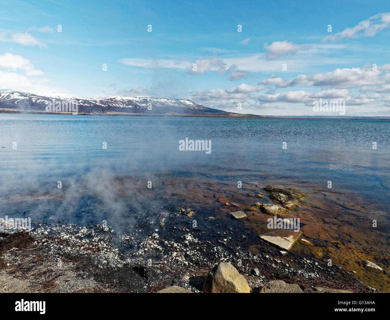 Fontana natural spring spa, Iceland Stock Photo - Alamy