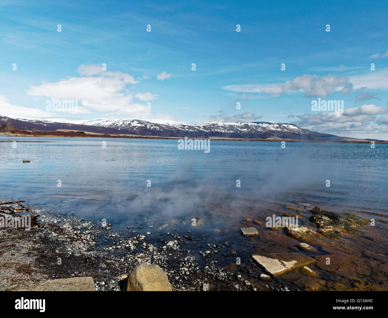 Fontana natural spring spa, Iceland Stock Photo - Alamy