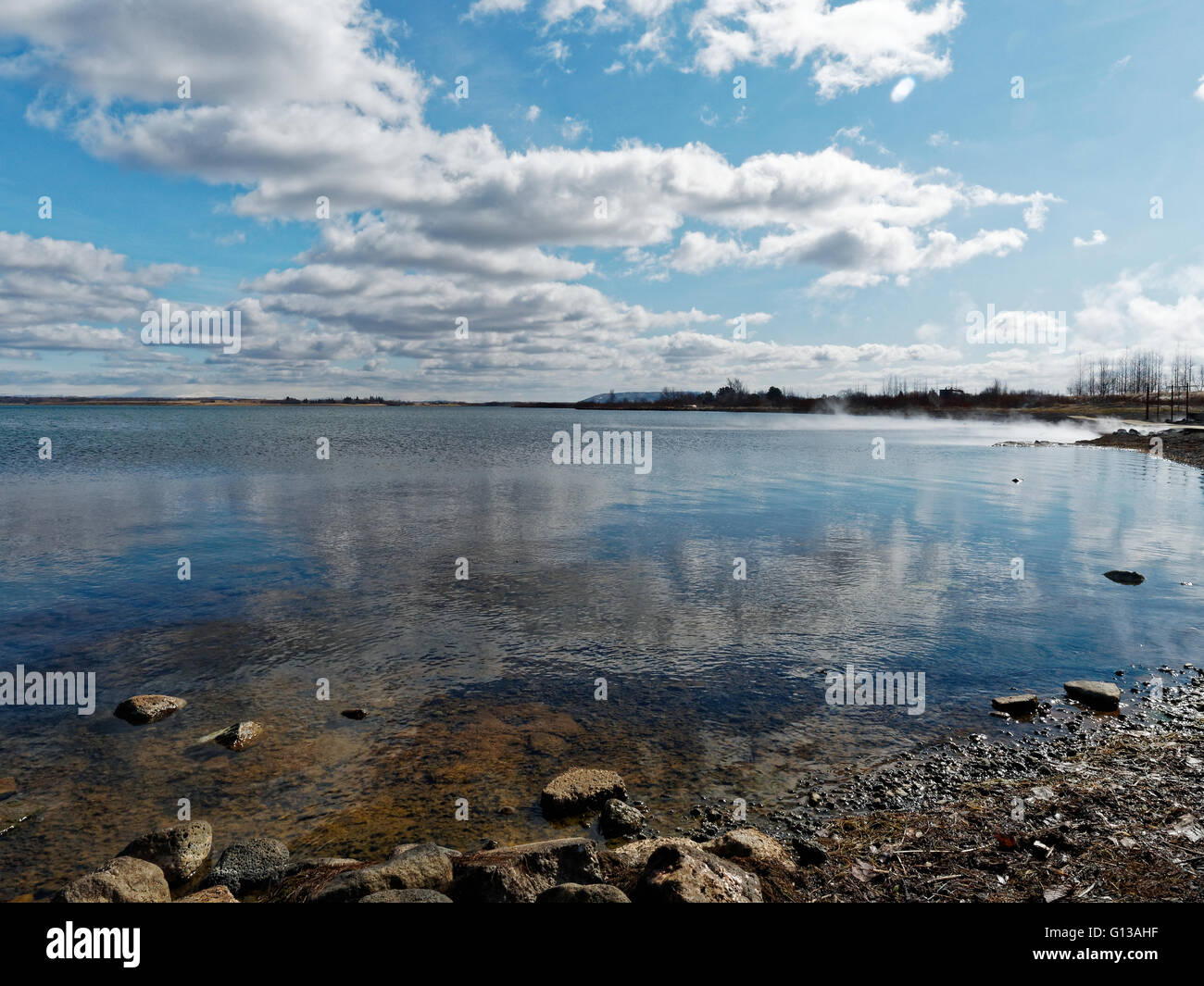Fontana natural spring spa, Iceland Stock Photo - Alamy