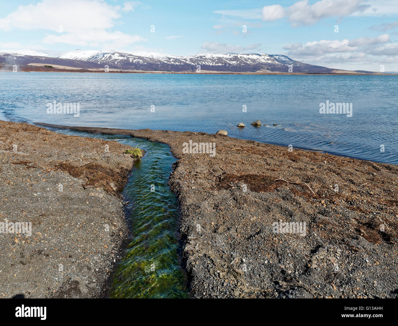 Fontana natural spring spa, Iceland Stock Photo - Alamy