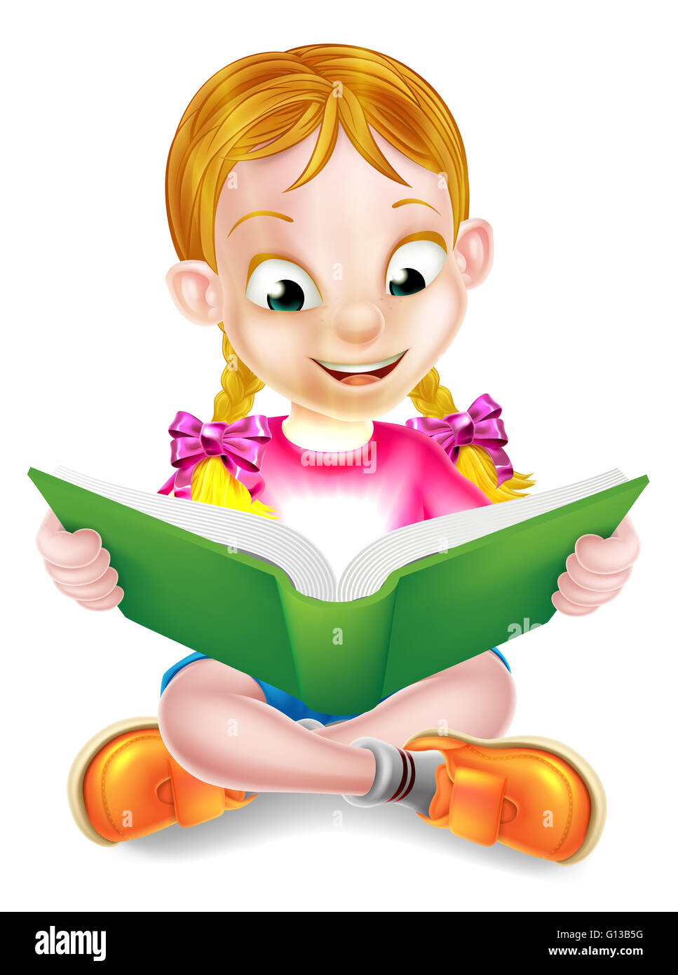 Reading Books In Bed Cartoon