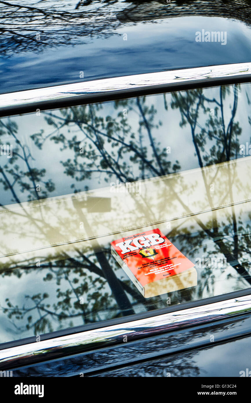 KGB book on the dashboard of a Tschajka GZ-13,Russian veteran car Stock ...