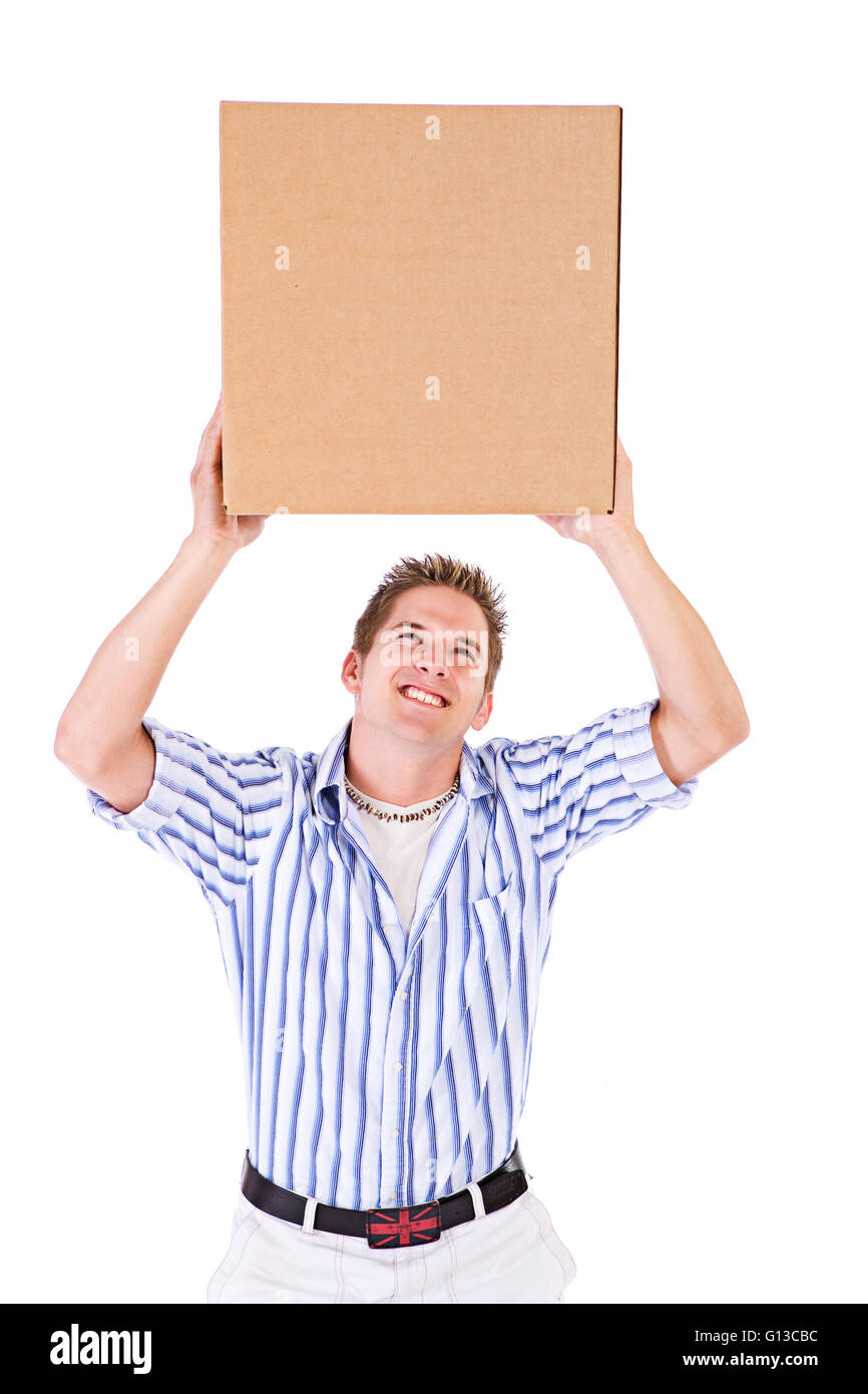 Series of a young man getting ready for college, with packing boxes and ...