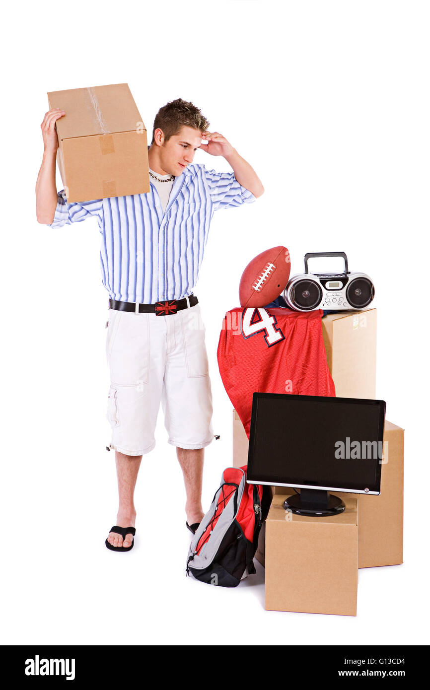 College dorm boxes hi-res stock photography and images - Alamy