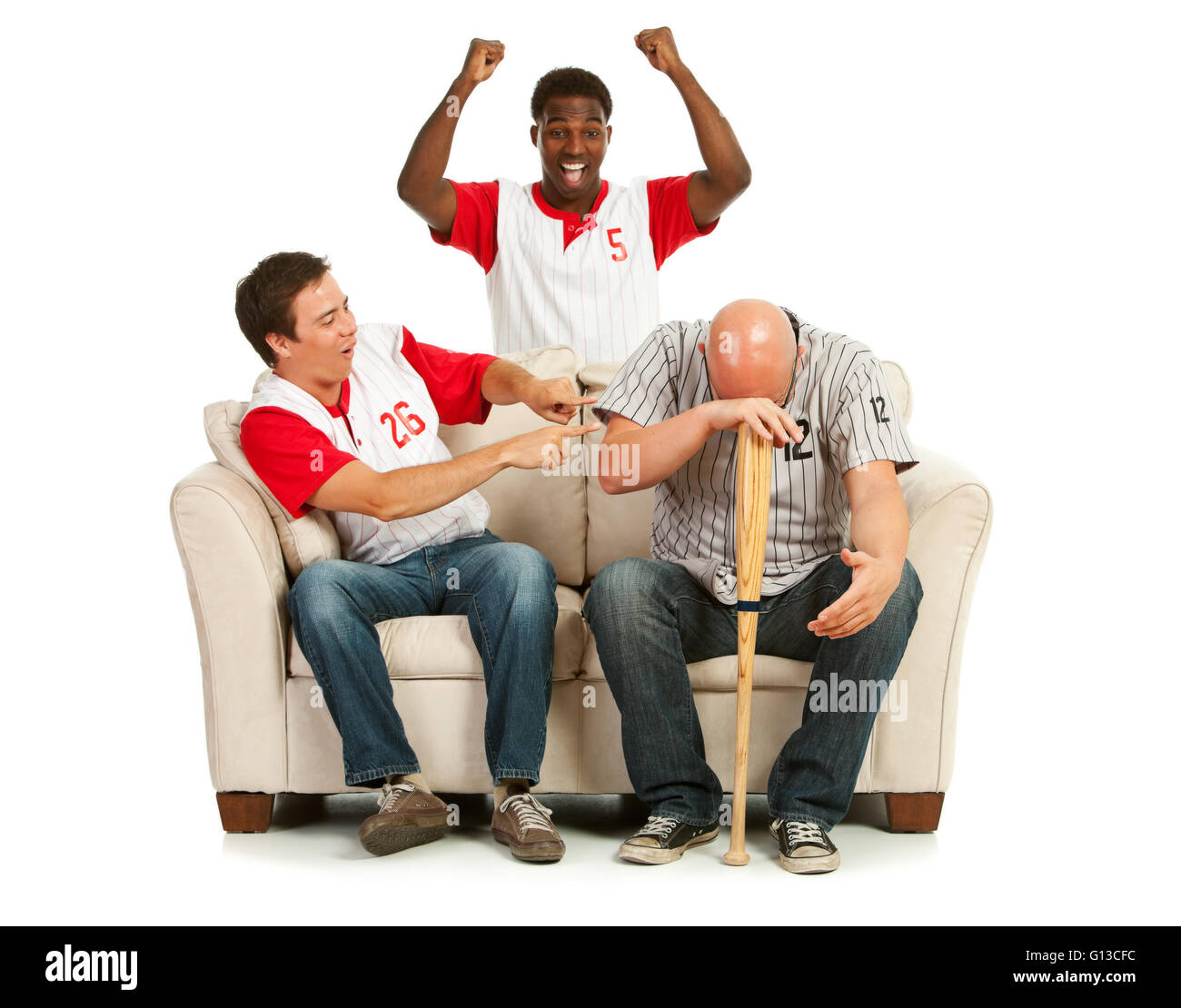 Isolated On White Extensive Series Of Sports Fans Male And Female