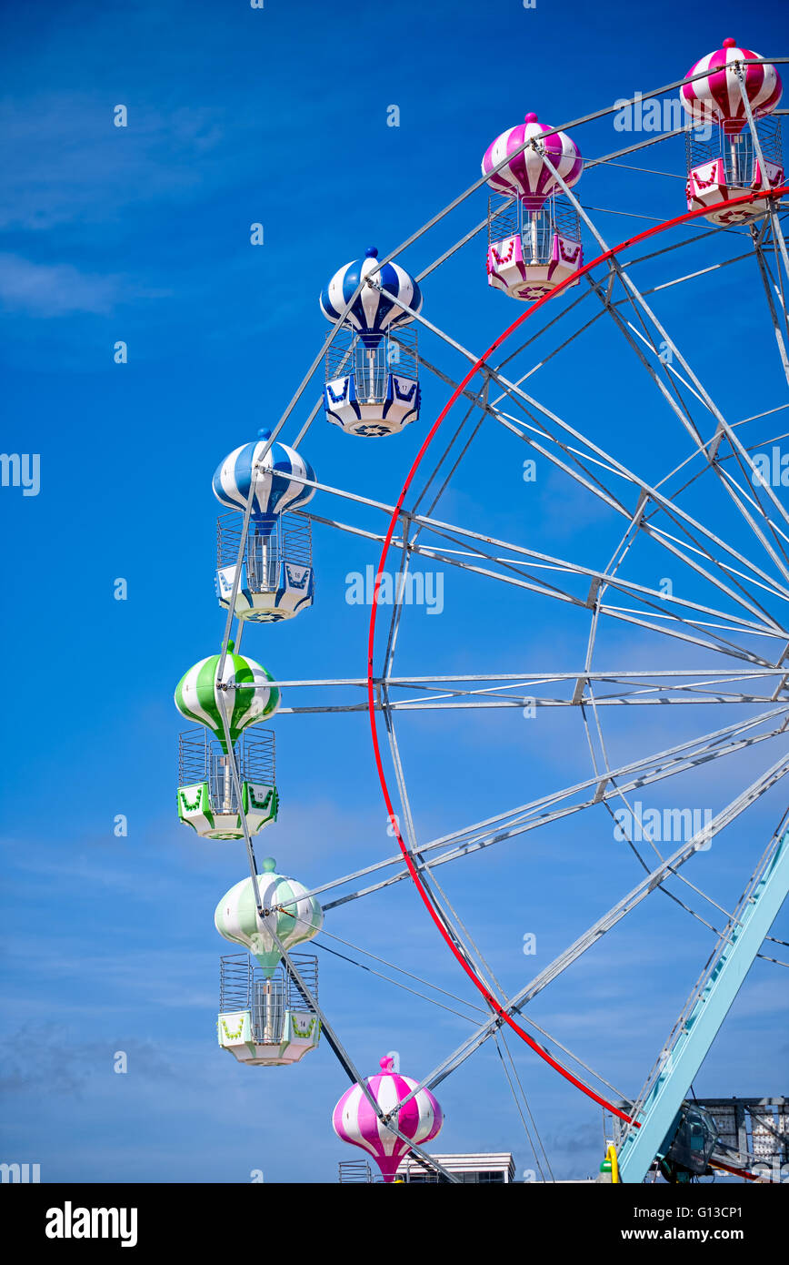 big wheel fairground ride at skegness uk Stock Photo - Alamy