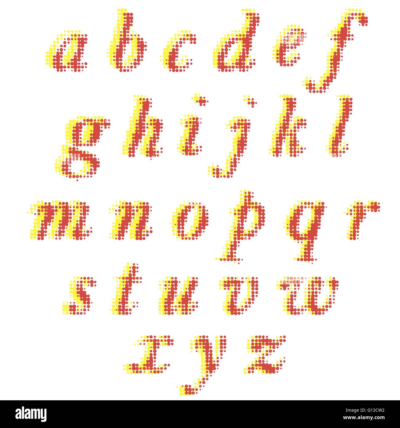 Set of Halftone Letters Isolated Stock Vector Image & Art - Alamy