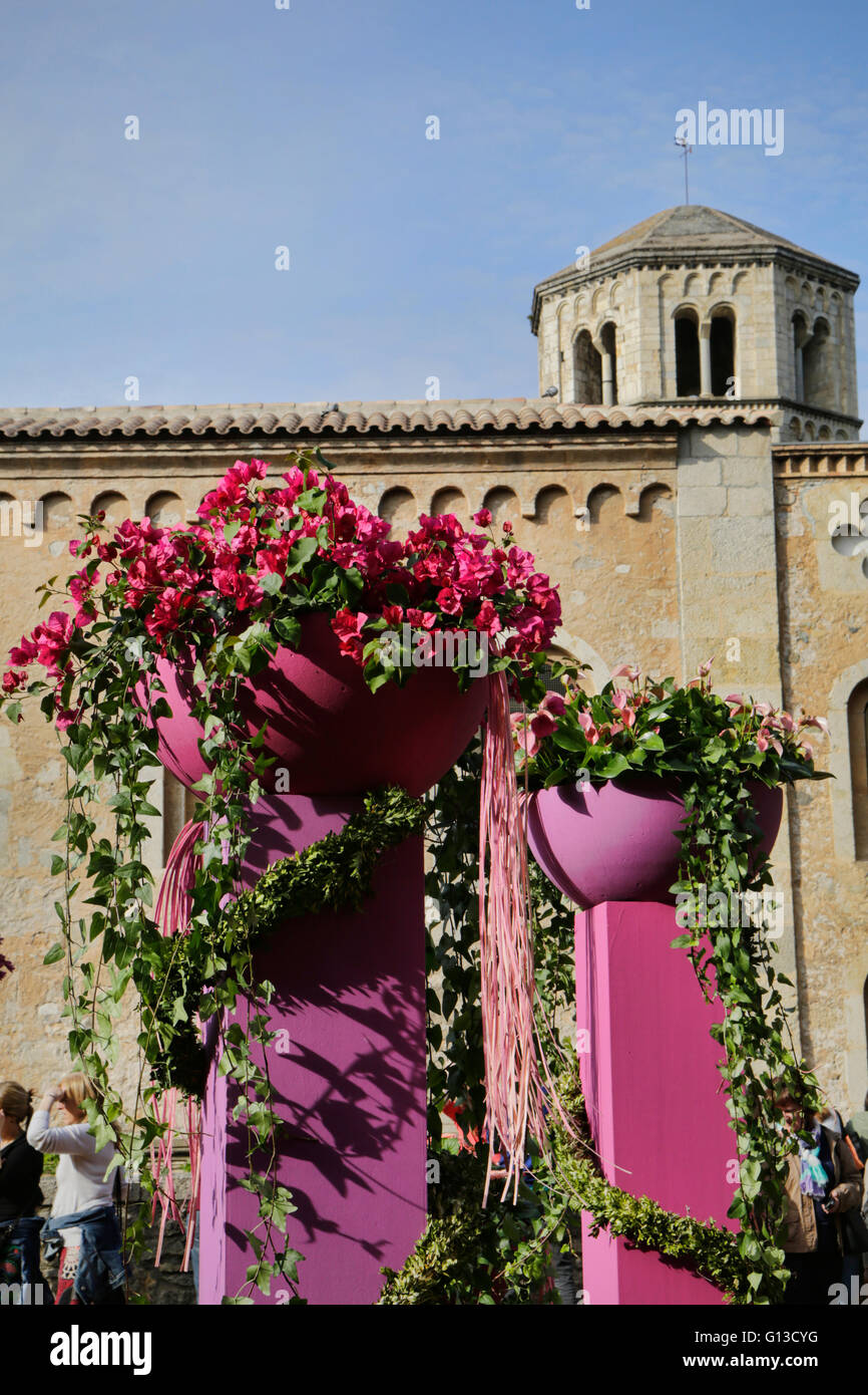 Girona Flower festival 2016, Temps de Flors, Catalonia, Spain Stock ...