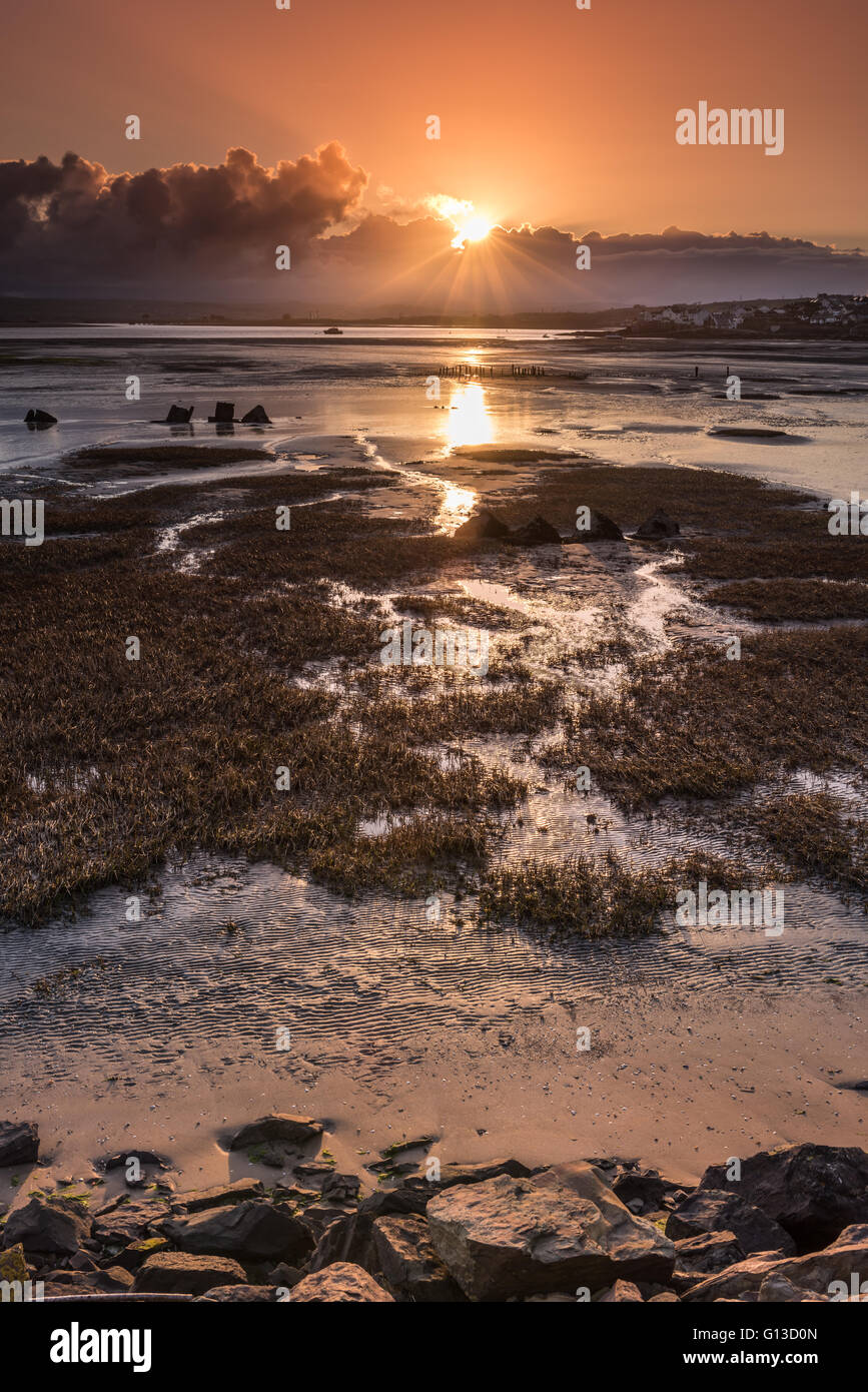 Northam Burrows Sunrise Stock Photo - Alamy