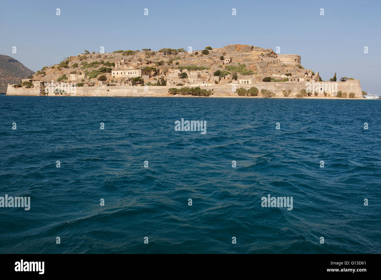 Spinalonga island in Crete near Elounda. Greece. Horizontal Stock Photo ...