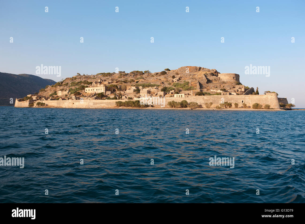 Spinalonga island in Crete near Elounda. Greece. Horizontal Stock Photo ...