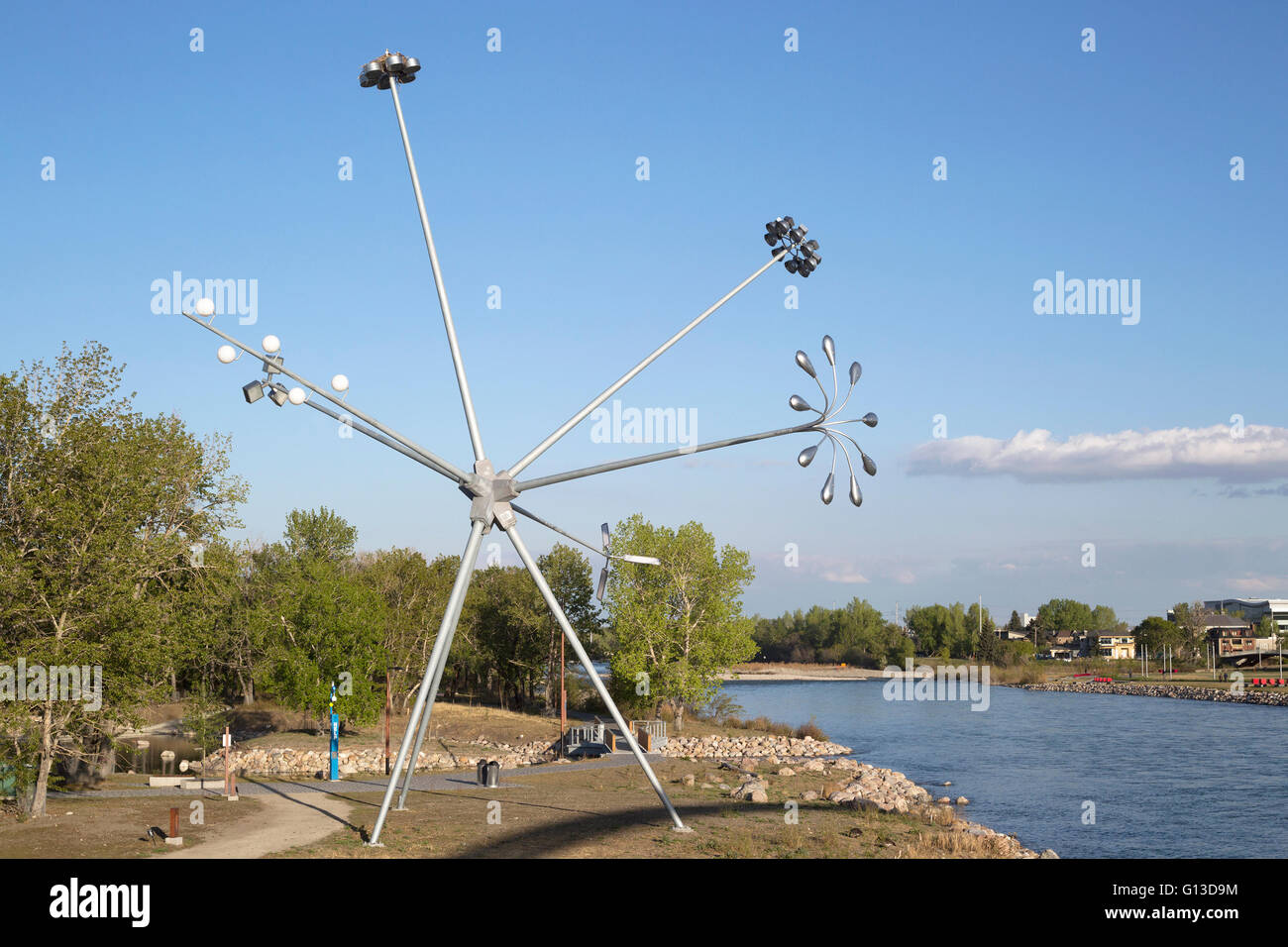 Bloom, sculpture of lights and metal by Michel de Broin, on St. Patrick ...