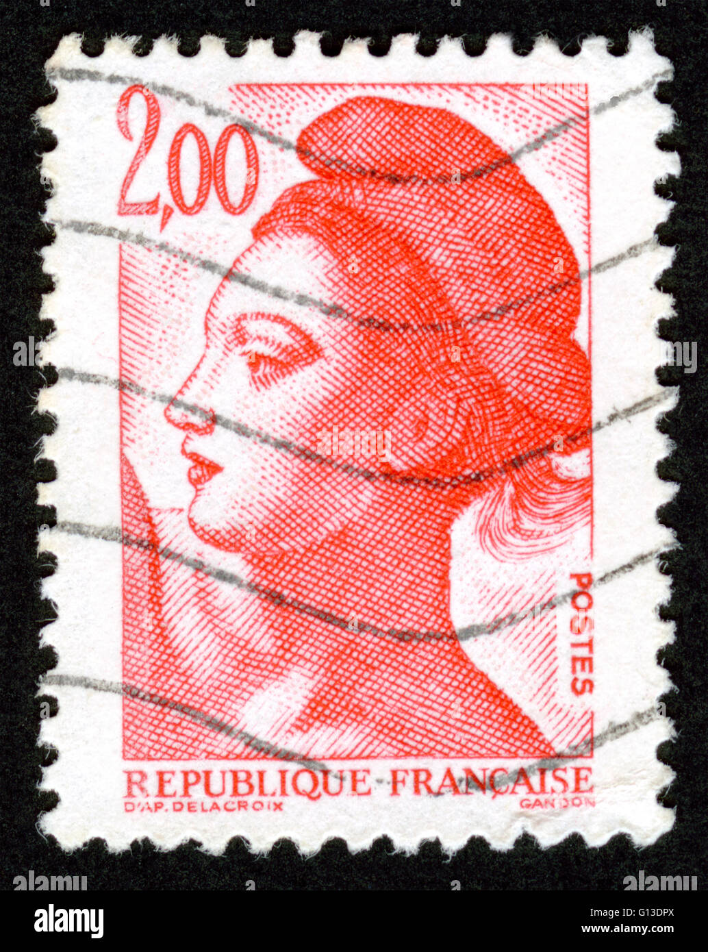 Postage Stamp France Liberty Stock Photos & Postage Stamp France ...