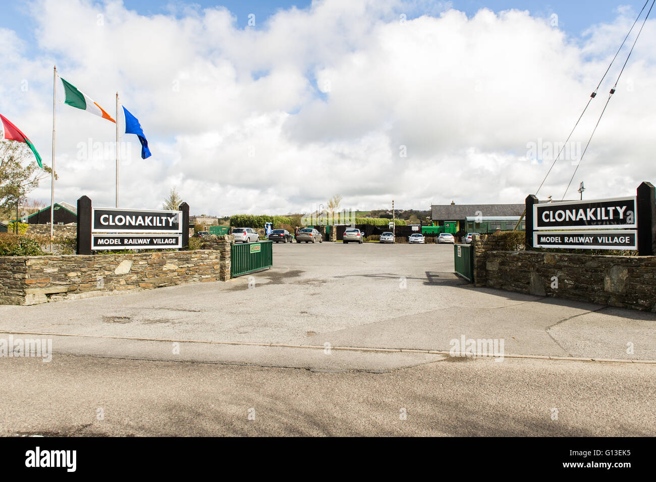 Blue irish railway sign hi-res stock photography and images - Alamy