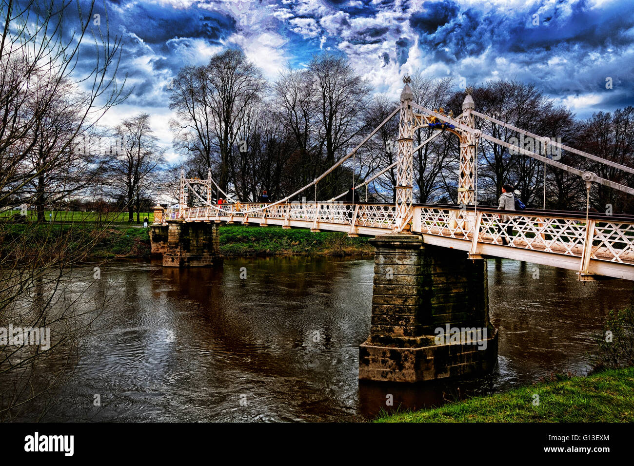 Hereford's Victoria bridge, a footbridge across the River Wye, is a ...