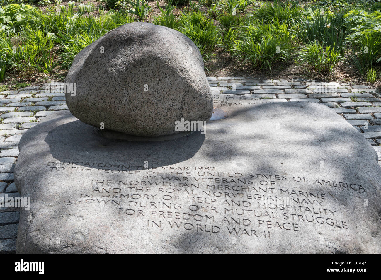 The Norwegian Maritime Monument in Battery Park, NYC Stock Photo - Alamy