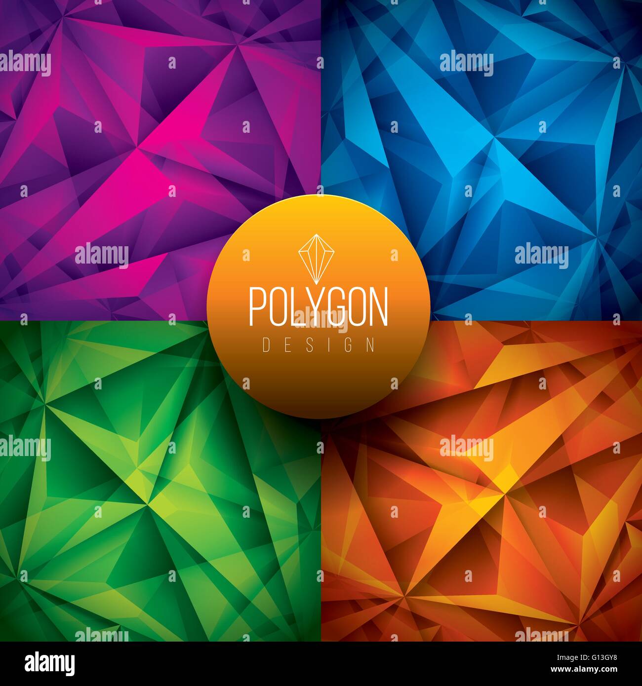 Vector polygon background design. Vector file is layered and CMYK color ...