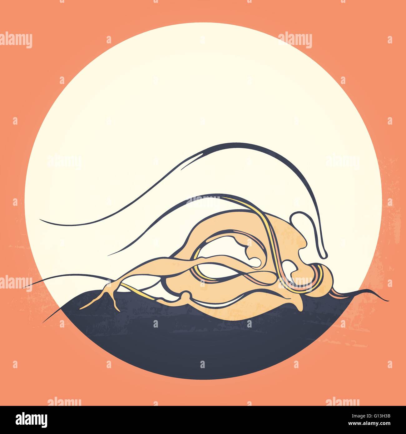 Beautiful moon girl Stock Vector Images - Alamy
