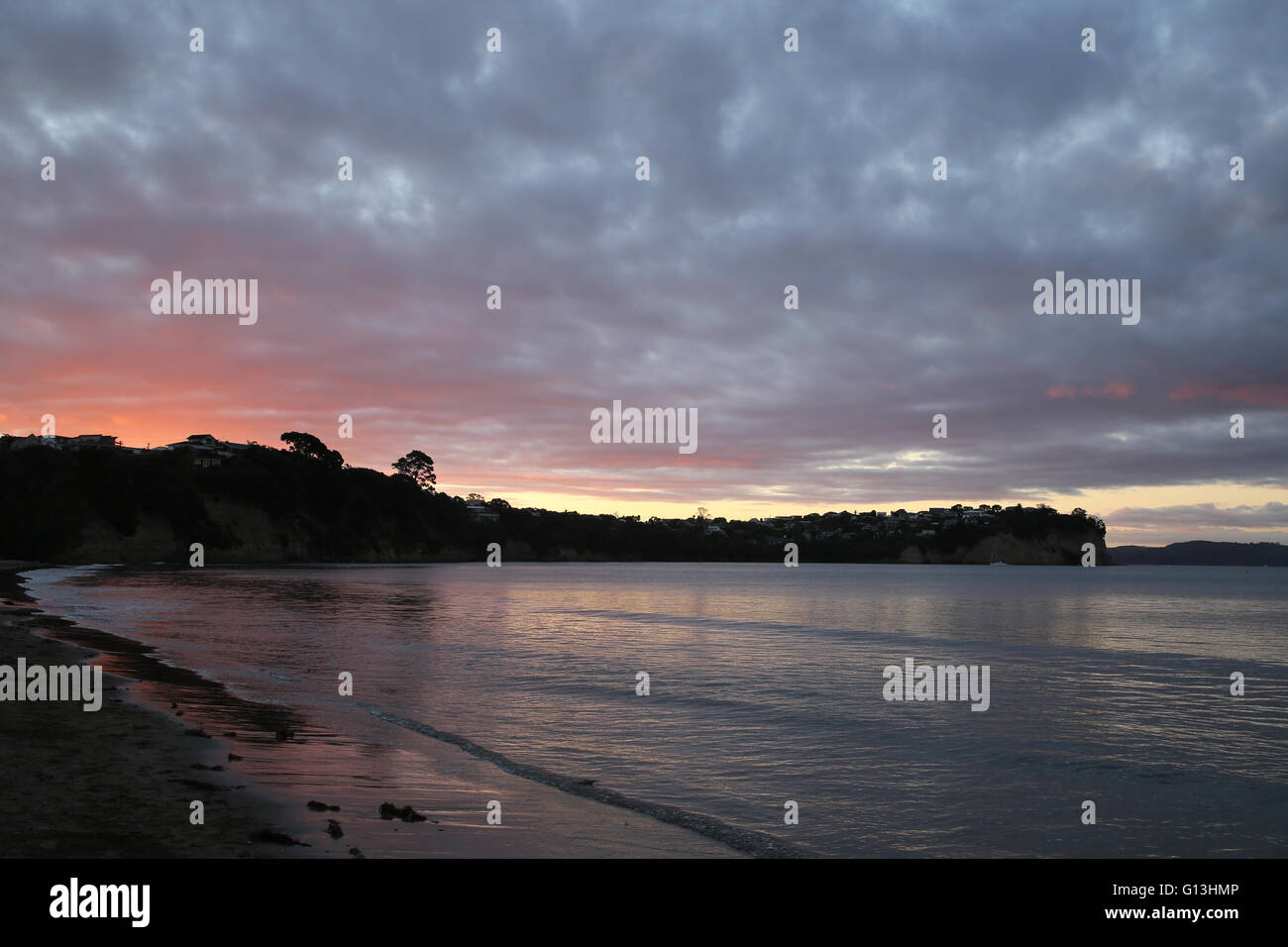 Sunset on Manly Beach Stock Photo - Alamy