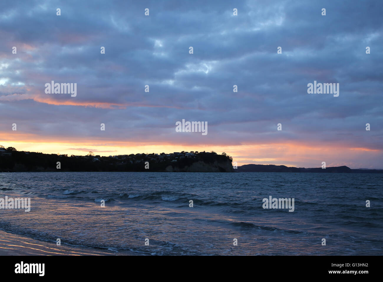 Sunset on Manly Beach Stock Photo - Alamy