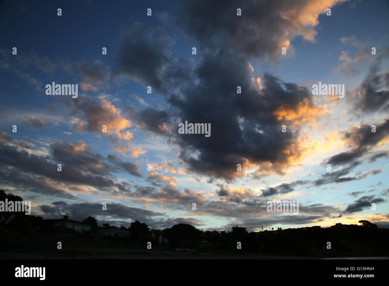 Sunset on Manly Beach Stock Photo - Alamy