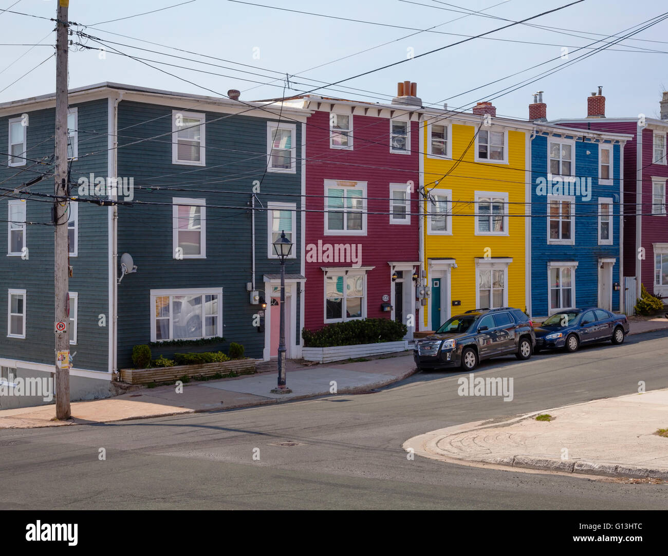 Colorful row houses st johns newfoundland hi-res stock photography and ...