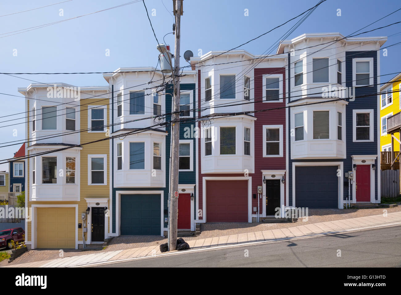 A new development of row houses (Jellybean Row) in downtown St. John's ...