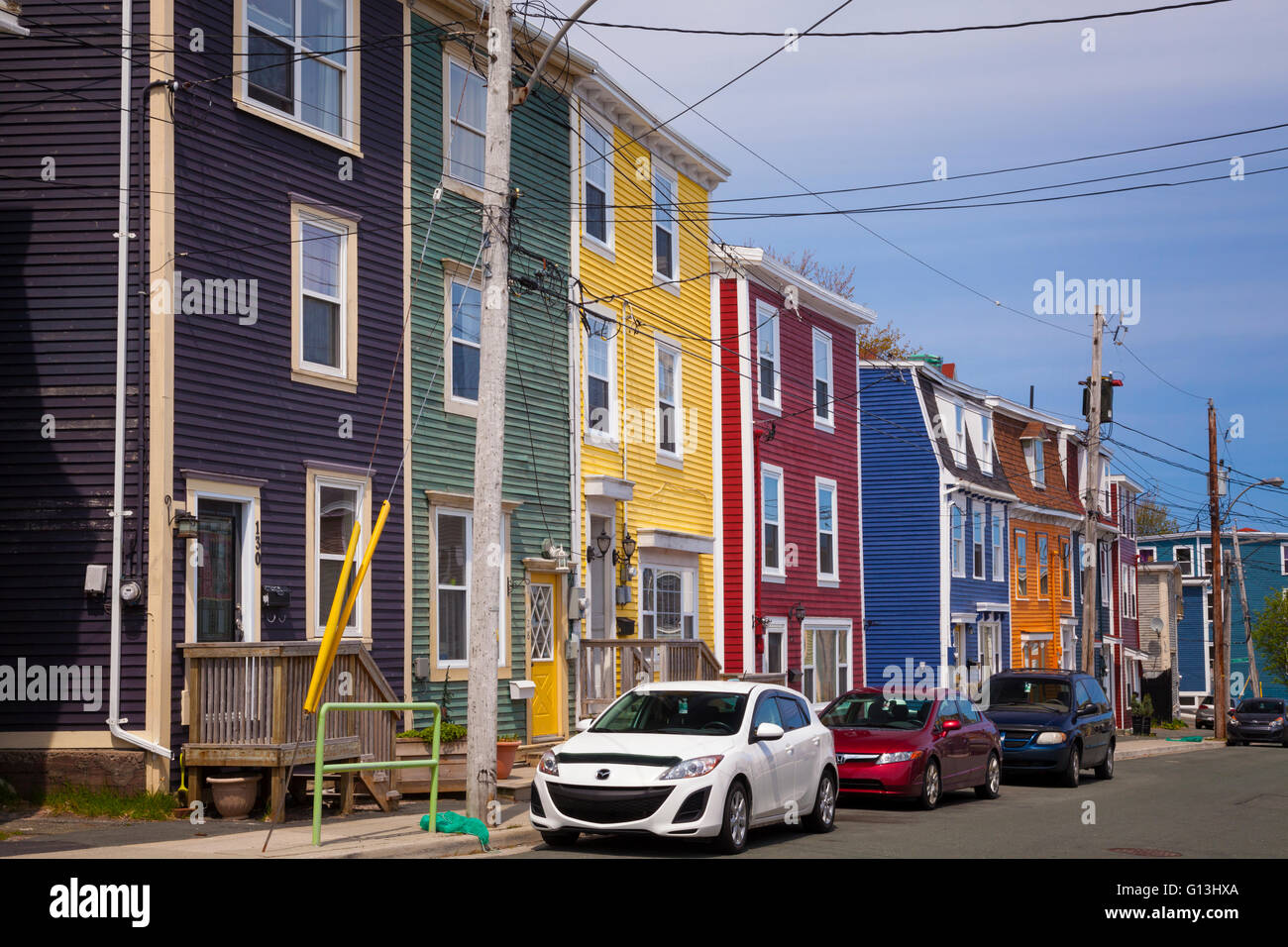 Colorful row houses st johns newfoundland hi-res stock photography and ...