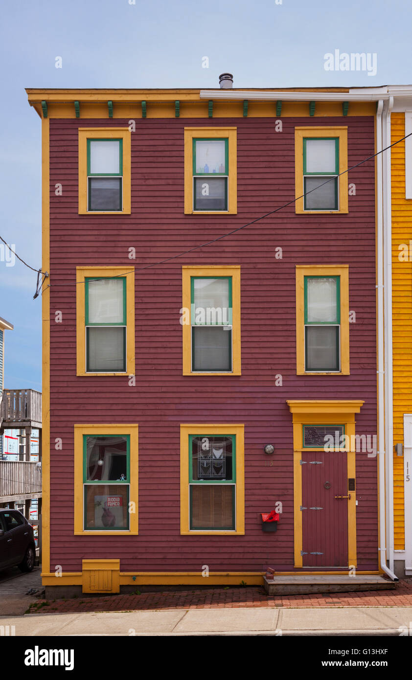 A single row house with a more subtle colour palette (Jellybean Row) in ...
