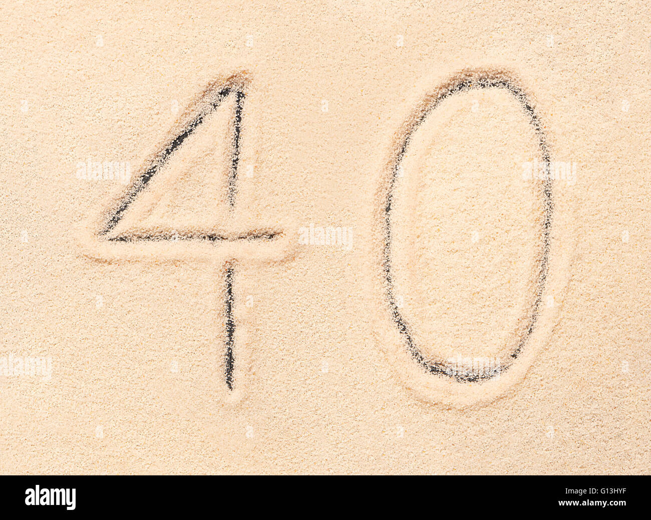 Number Written On Sand Summer High Resolution Stock Photography and ...