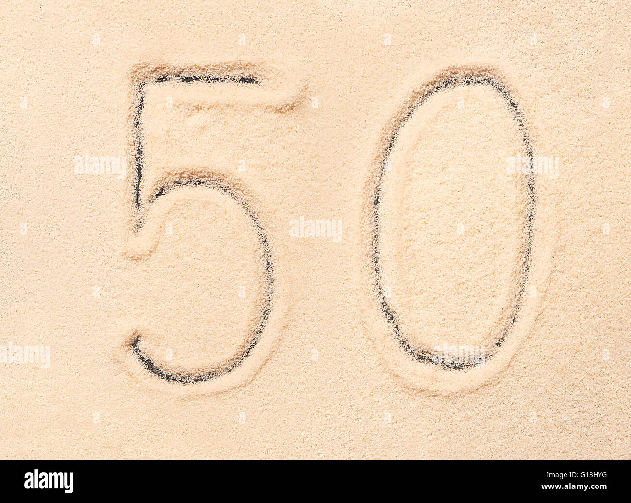 Number Written On Sand Summer High Resolution Stock Photography and ...