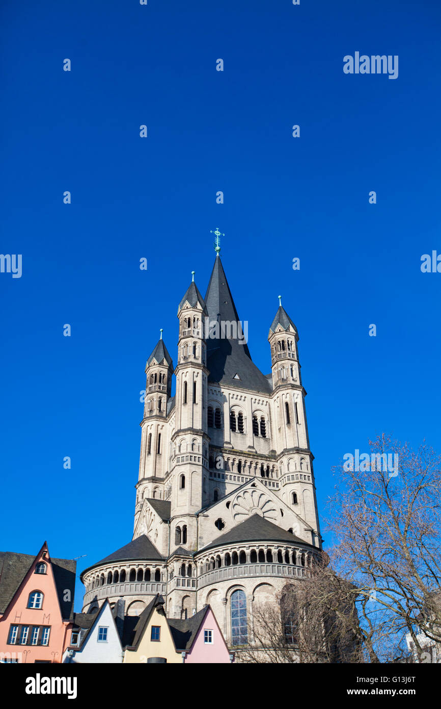 Great St. Martin Church in Cologne, Germany Stock Photo - Alamy