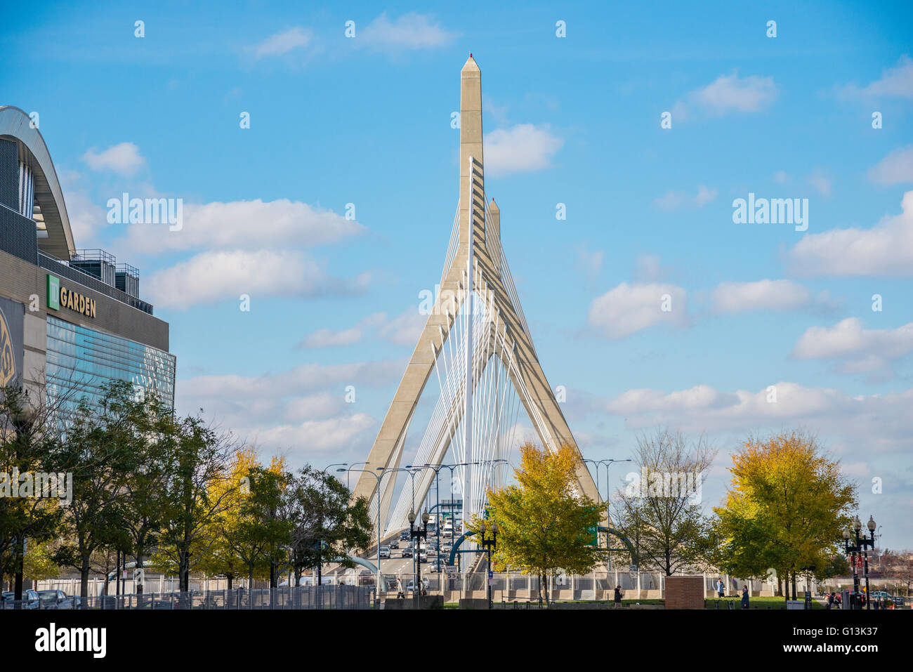 Picture of the Leonard P. Zakim Bunker Hill Memorial Bridge in Boston ...