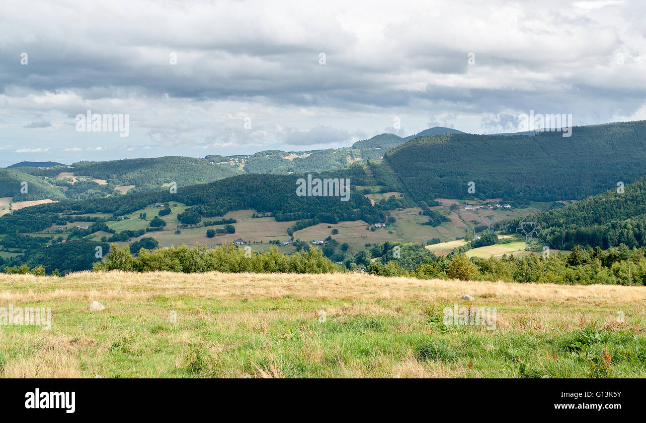 scenery around the Vosges, a mountain range in Alsace, France Stock ...