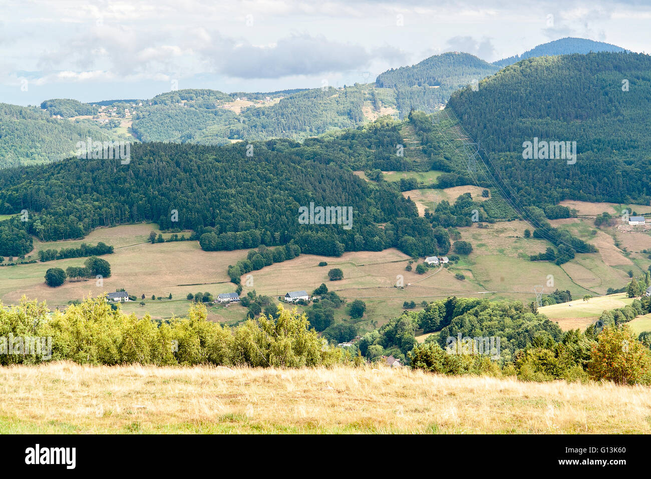 scenery around the Vosges, a mountain range in Alsace, France Stock ...