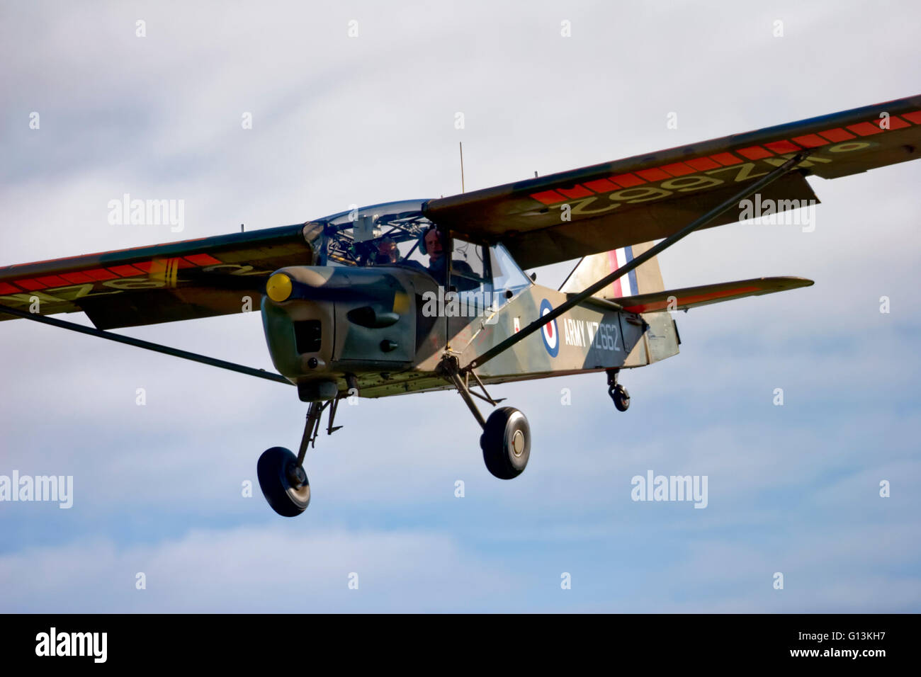 An ex British Army Air Corps Auster AOP.9,WX662, landing at Yeovilton ...