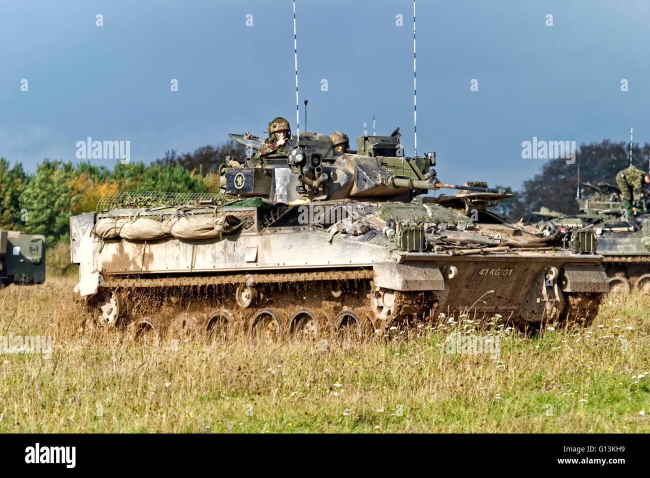 A British Army Warrior Infantry Fighting Vehicle, MCV-80, on the ...