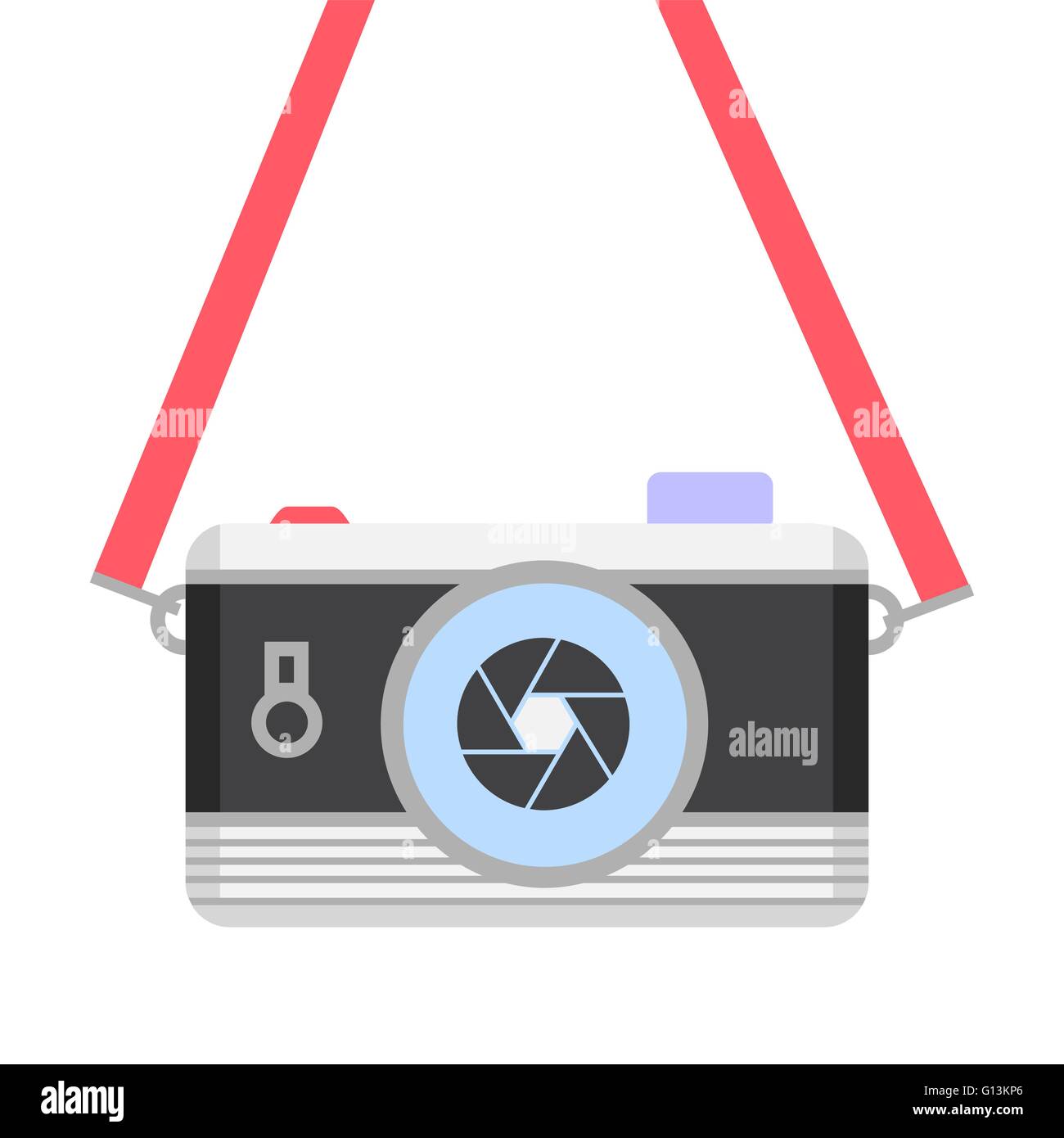 Retro style digital camera logo or icon, vector Stock Vector Image ...