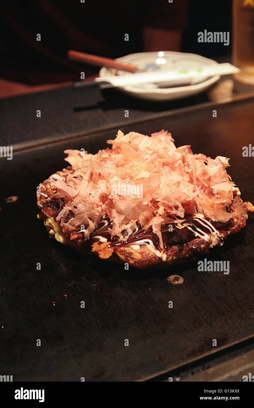 Japanese style Pizza - Okonomiyaki. Okonomiyaki is a Japanese savory ...