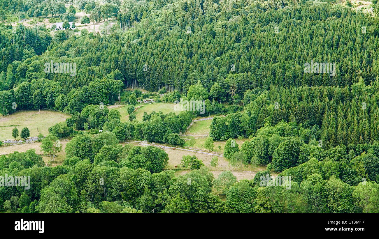 scenery around the Vosges, a mountain range in Alsace, France Stock ...