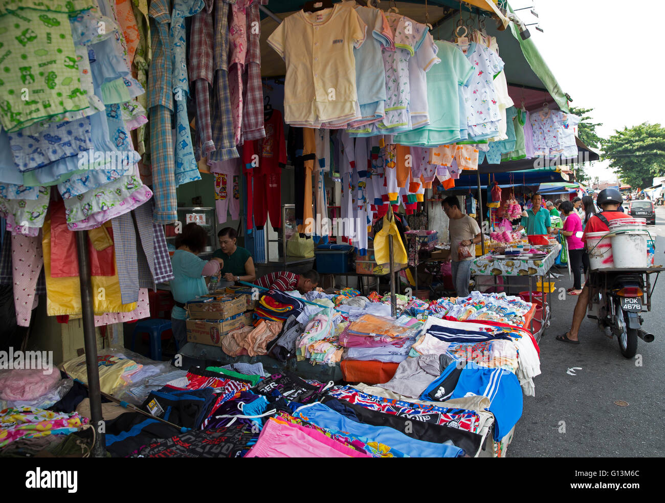 Market stall in Penang Malaysia Stock Photo - Alamy