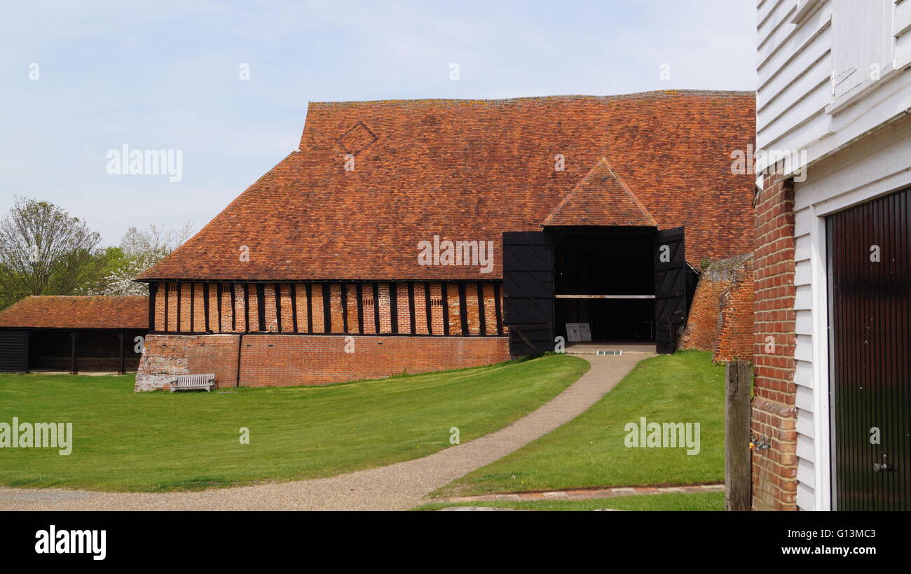 The wheat and barley barn at Temple Cressing, Essex, UK Stock Photo - Alamy