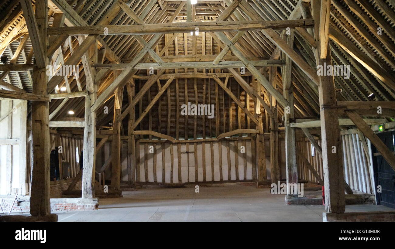 The barley barn, built by the Knights Templar 1205-1235 Temple Cressing ...