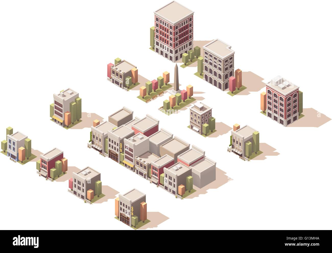 Isometric buildings hi-res stock photography and images - Alamy