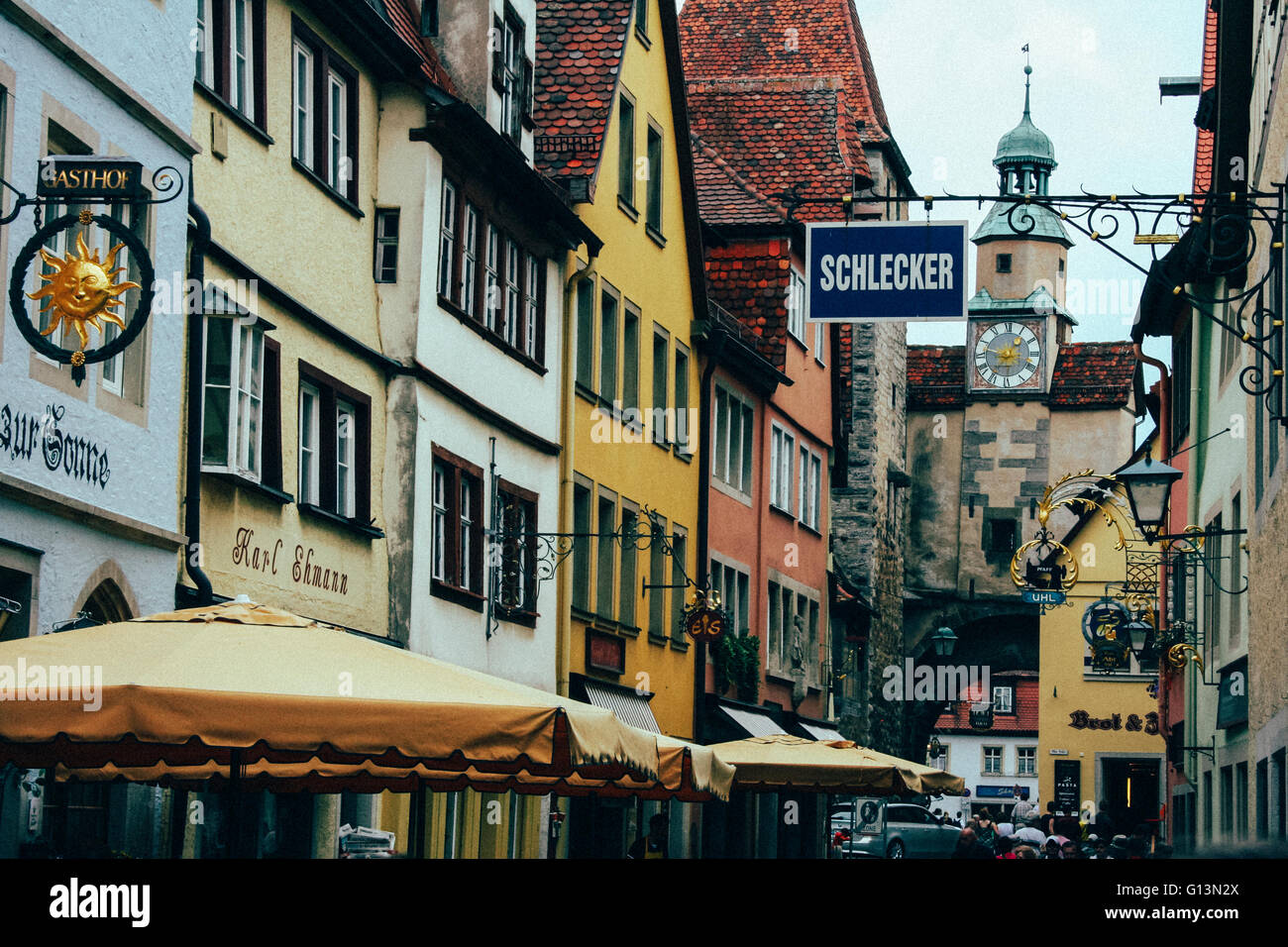 Colorful buildings in Rothenburg, Germany Stock Photo - Alamy