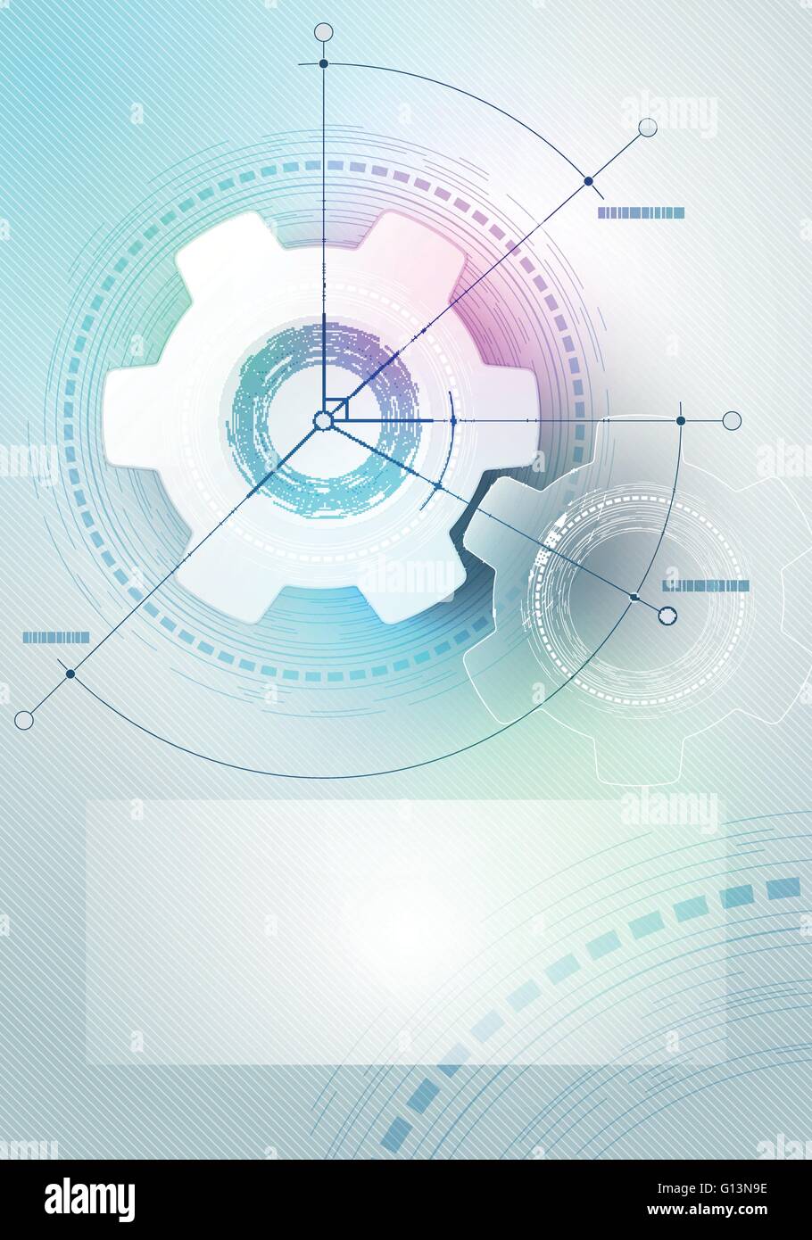 Vector technological infographic layout design. Elements are layered separately in vector file ...